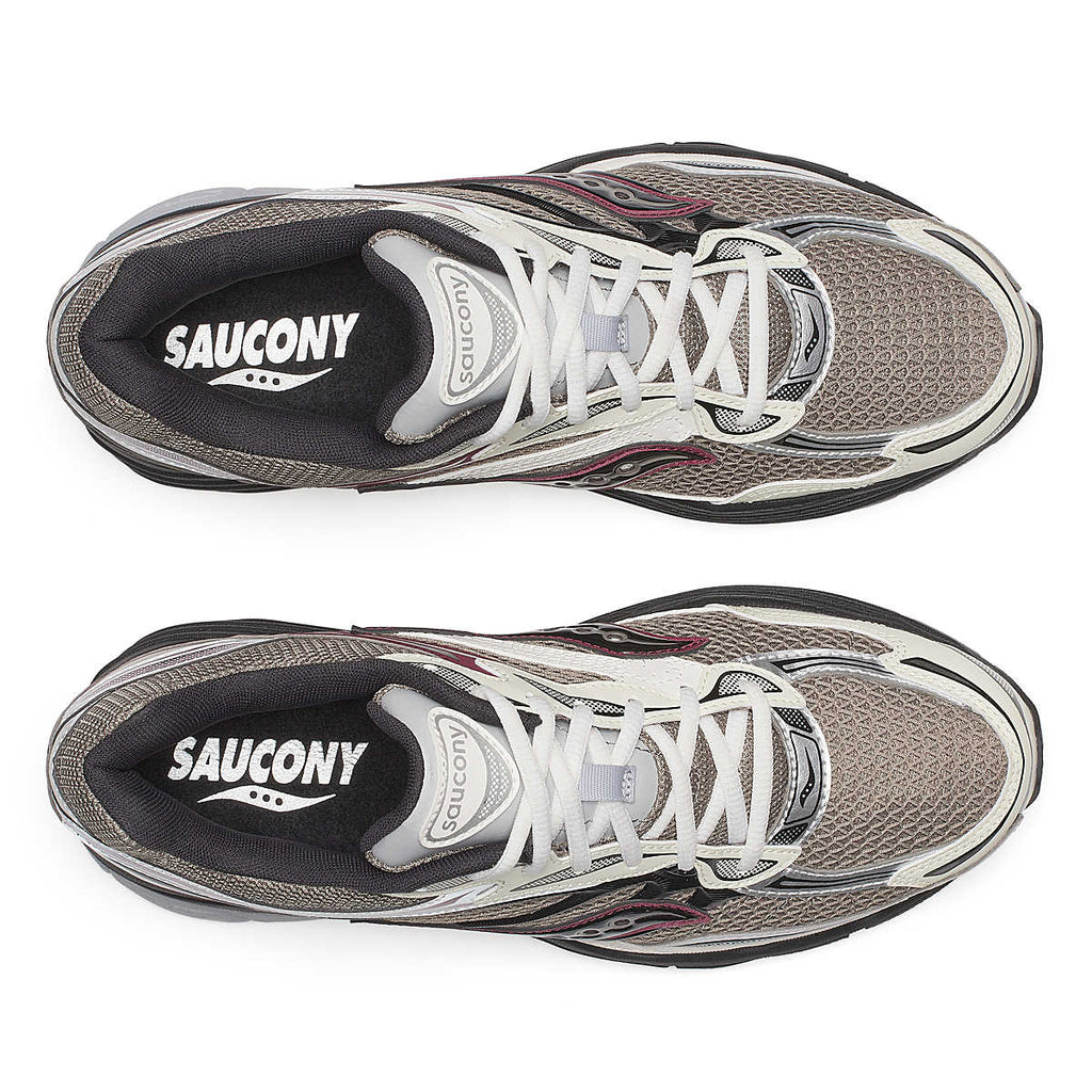 SAUCONY PROGRID OMNI 9 TAN MAROON SNEAKERS | MOKSIN – Moksin