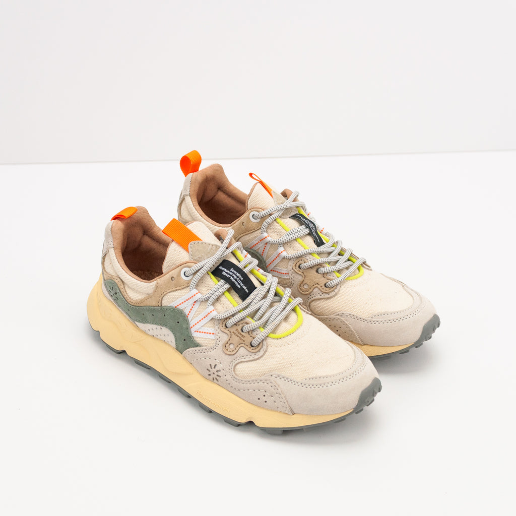 FLOWER MOUNTAIN YAMANO 3 UNI SUEDE CANVAS OFF WHITE SAGE ZAPATILLAS ...